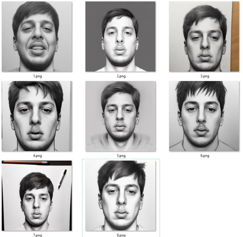 Dreambooth Face Training Experiments - 25 Combos of Learning Rates and ...