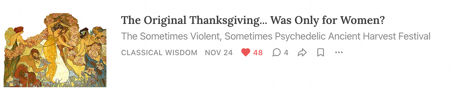 Weekend Roundup - Classical Wisdom