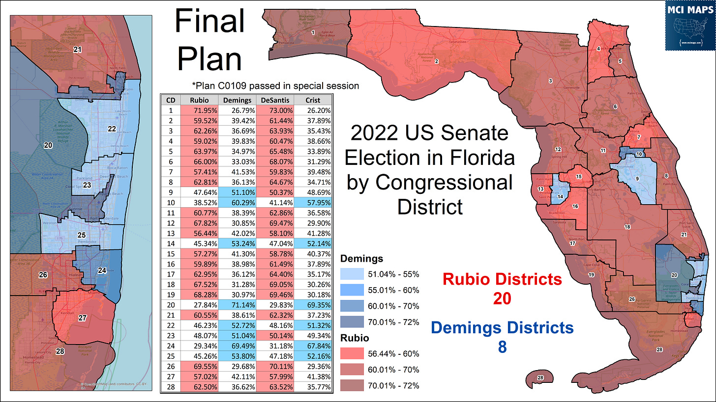Issue #85: The 2022 Florida Races by Congressional District