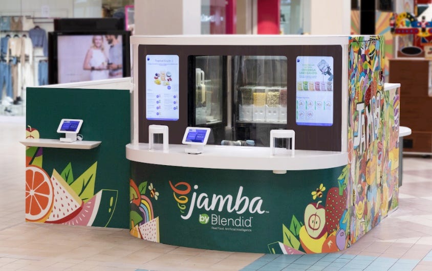 Jamba Juices its Blendid Deal, Adds Second Robot Smoothie Kiosk
