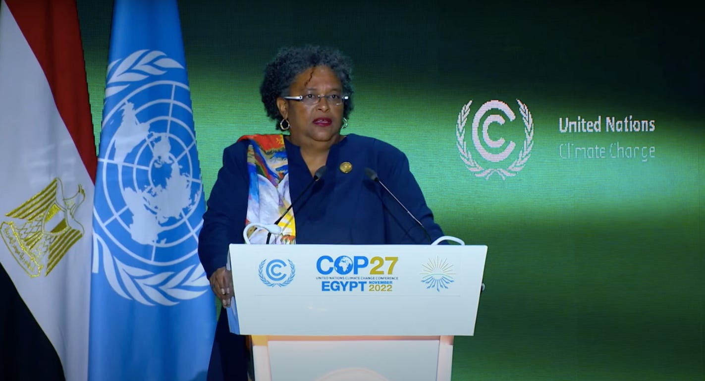 At COP27, Barbados PM Mia Mottley leads the call for a rethink on ...