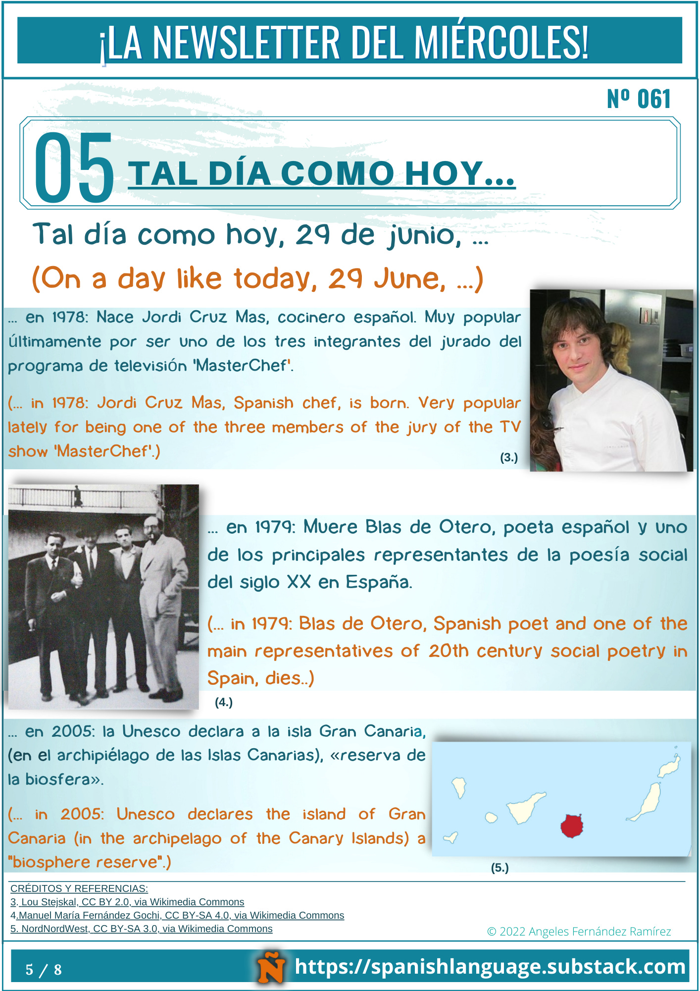 Wednesday's Spanish Language Newsletter! (061)