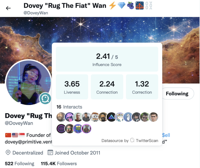 MetaScan：从TwitterScan着手，构建跨Web2-Web3生态版图 - 深潮 TechFlow