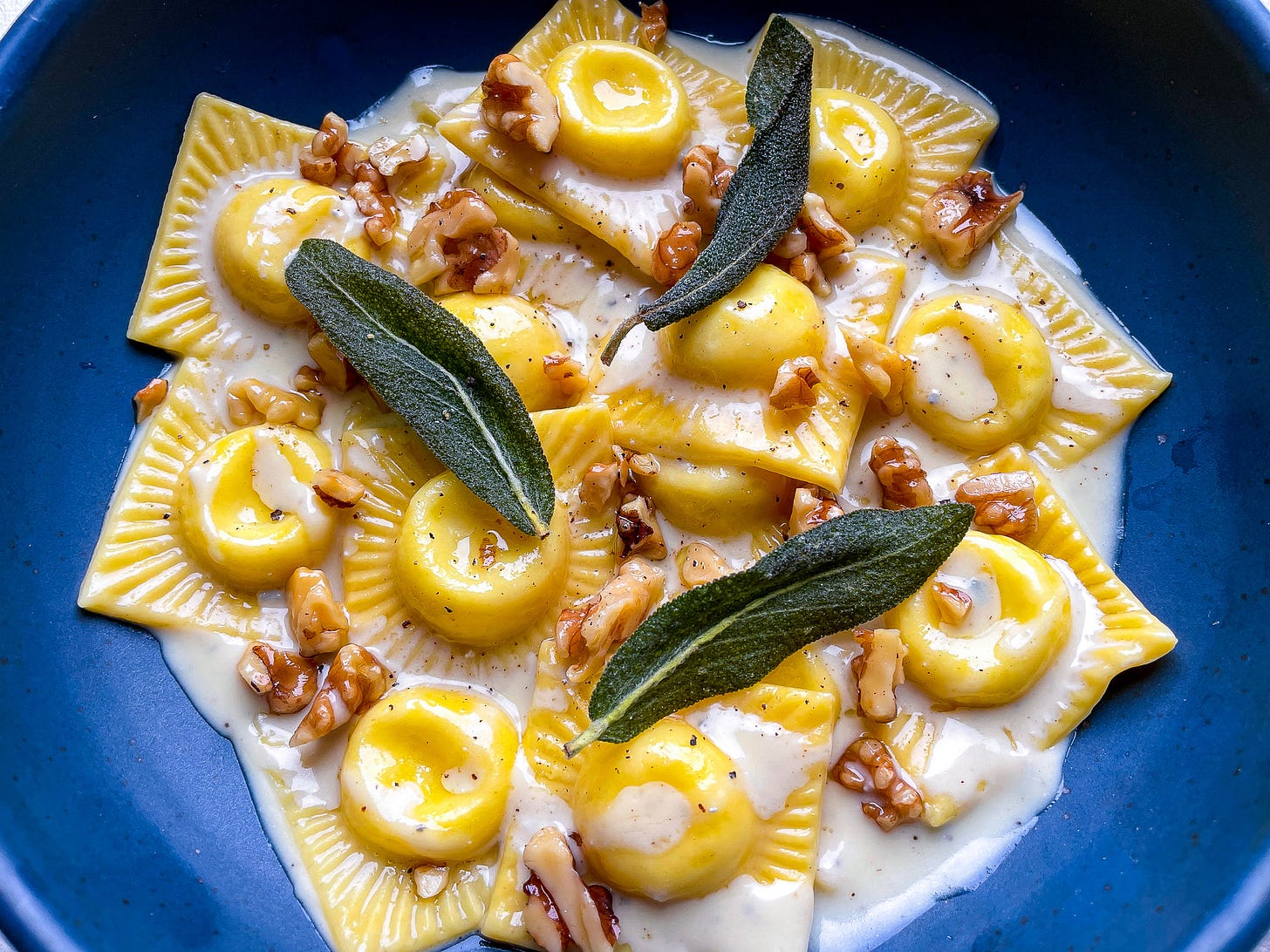 pear & pecorino ravioletti - by Meryl Feinstein