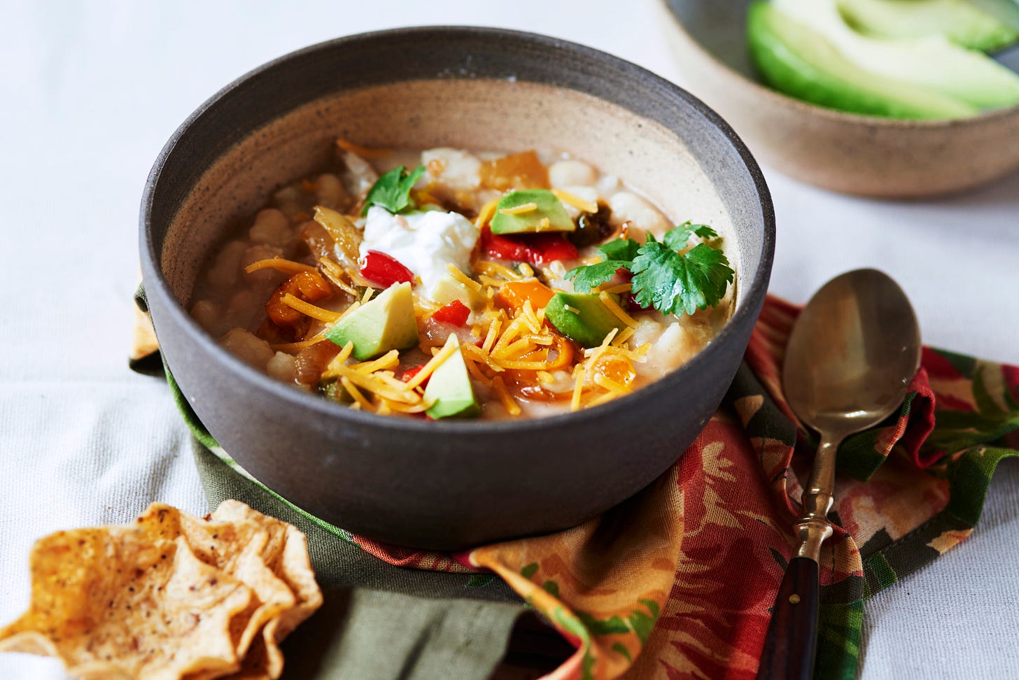 white chicken chili - by Caroline Chambers and Anne Byrn