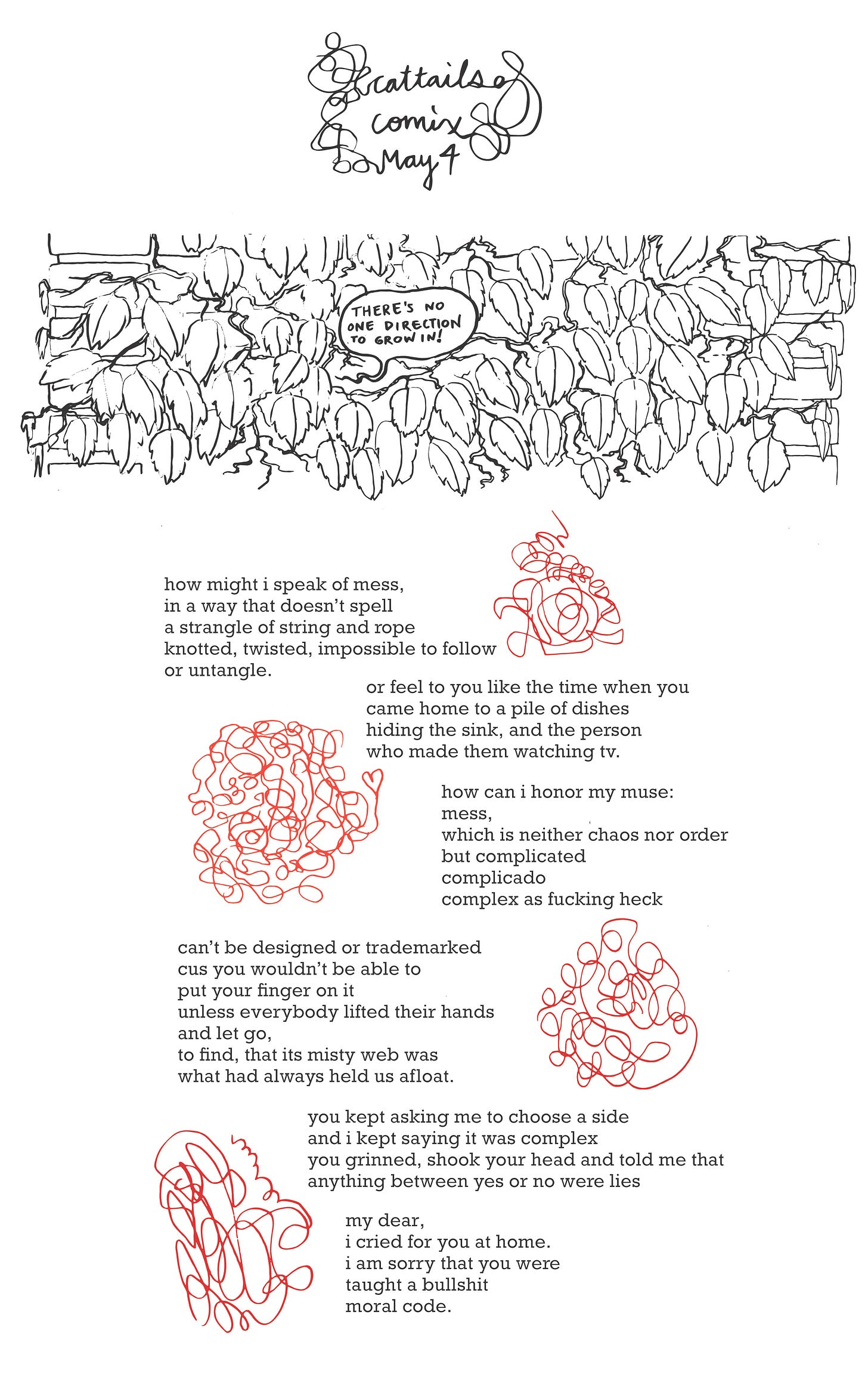 messy mess of complicated mess - Cattails Comix