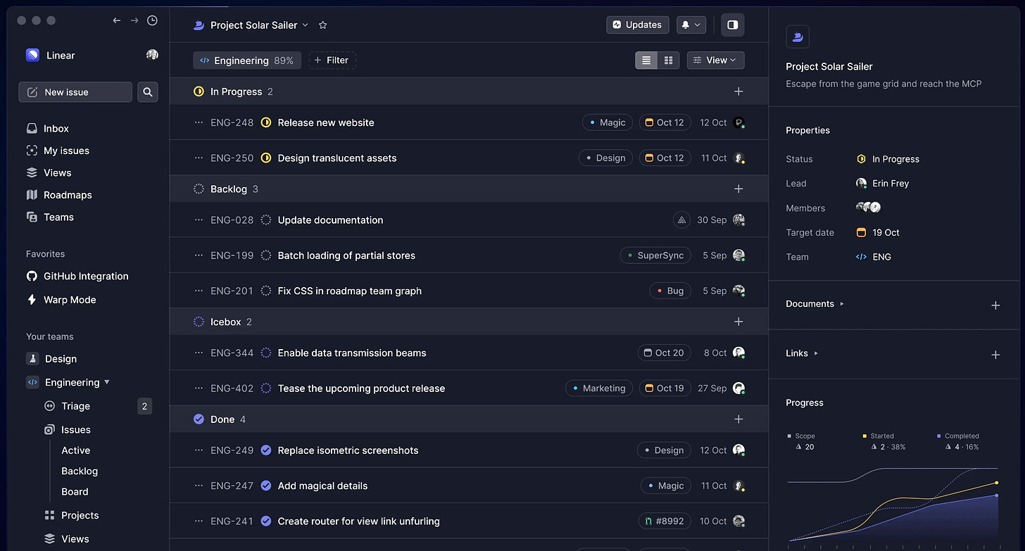 The Story of Linear as told by its CTO - by Gergely Orosz