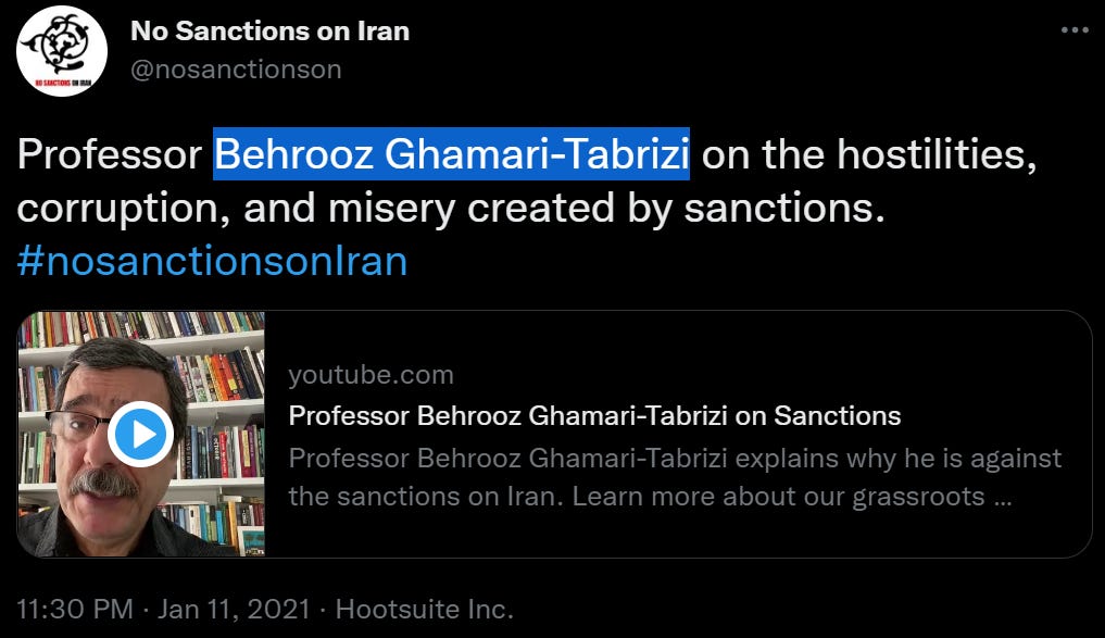 Who is Behrooz Ghamari-Tabrizi?