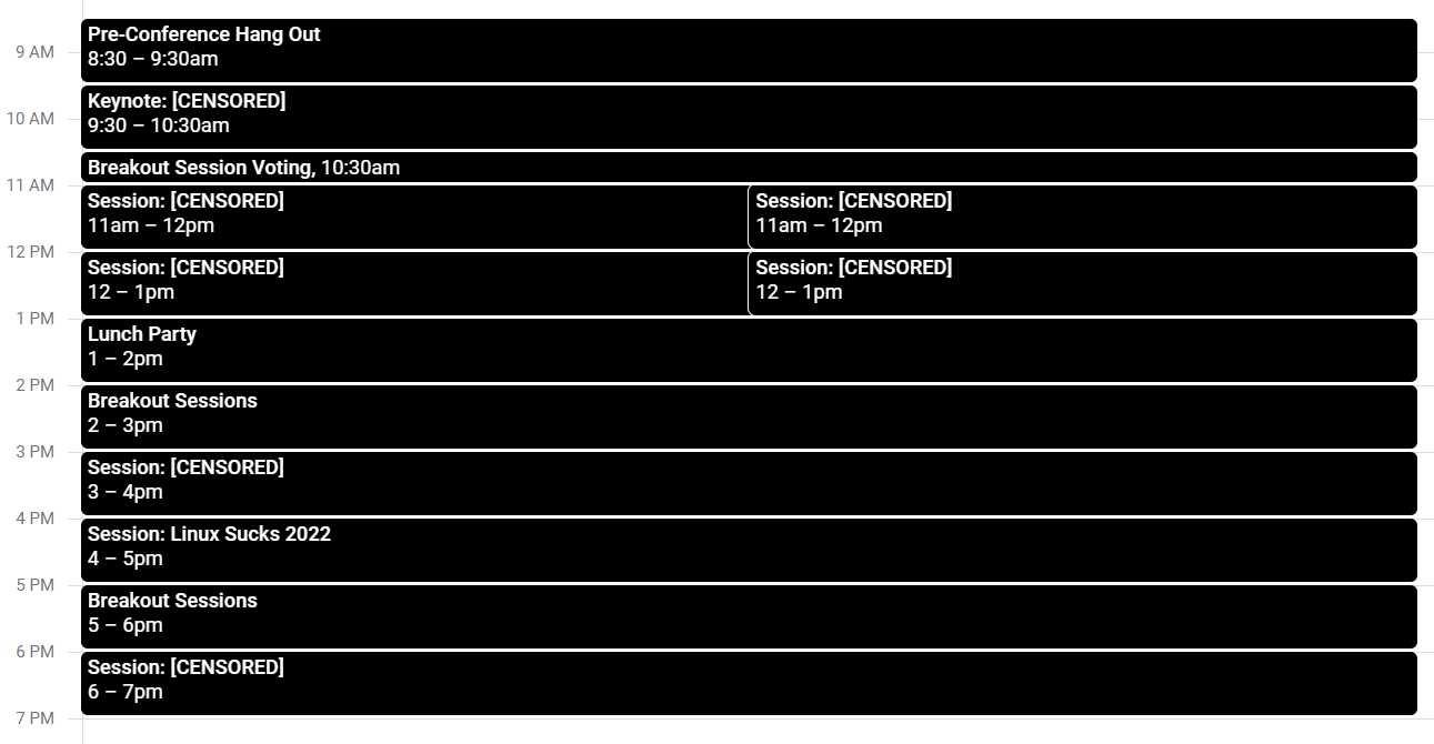 Linux Sucks 2022 - Jan 29, 4pm Pacific - by Bryan Lunduke