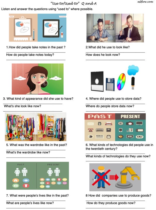 Past vs present (featuring "used to") - by Peter Snashall