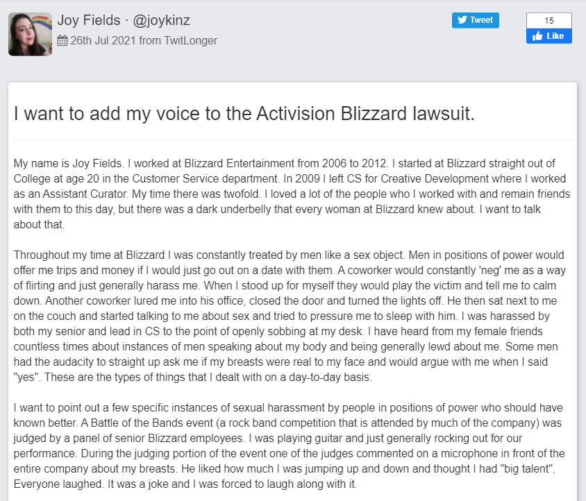 Activision Blizzard Scandal Update - by Radix Verum