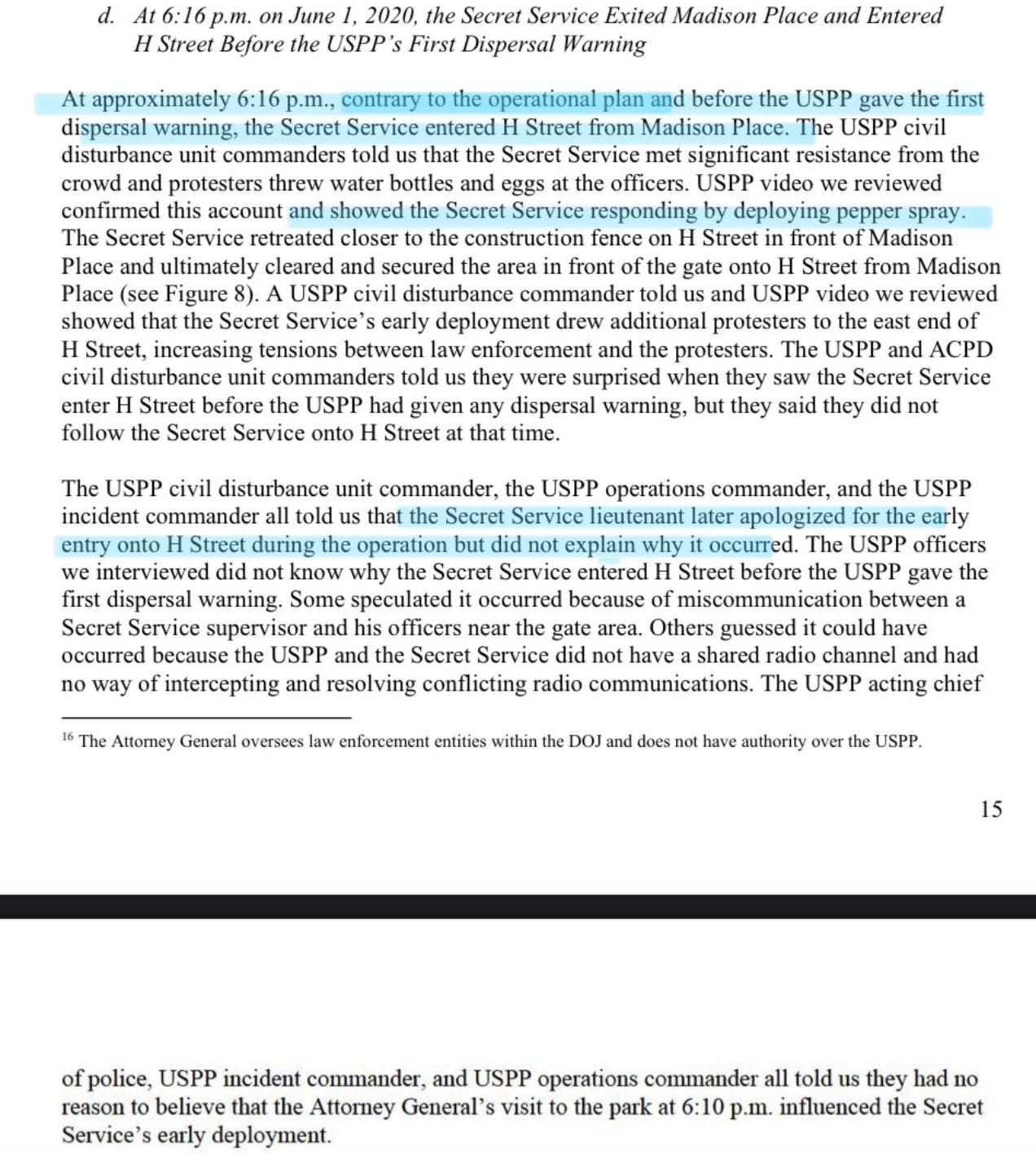 Reading the Park Police IG Report More Closely