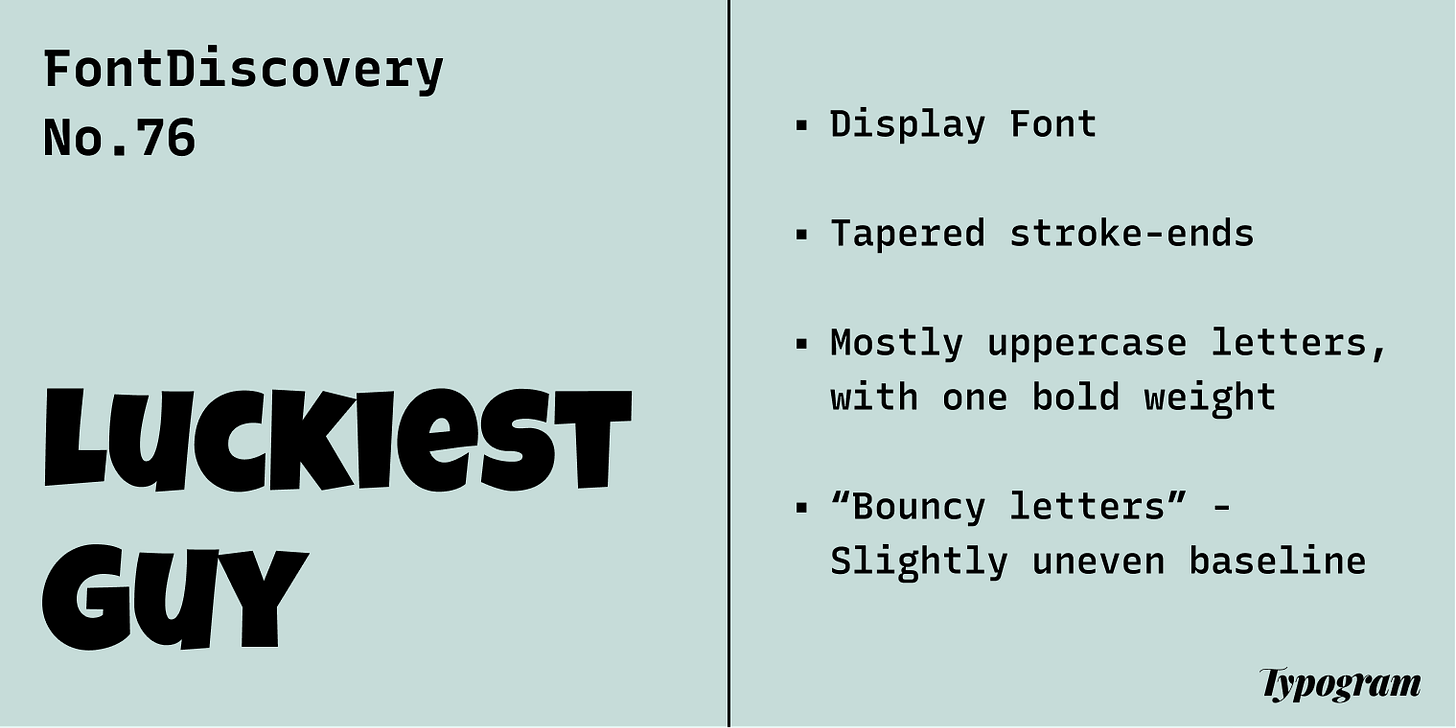 Reviewing Luckiest Guy: A Cheerful Font for Marketing - FontDiscovery