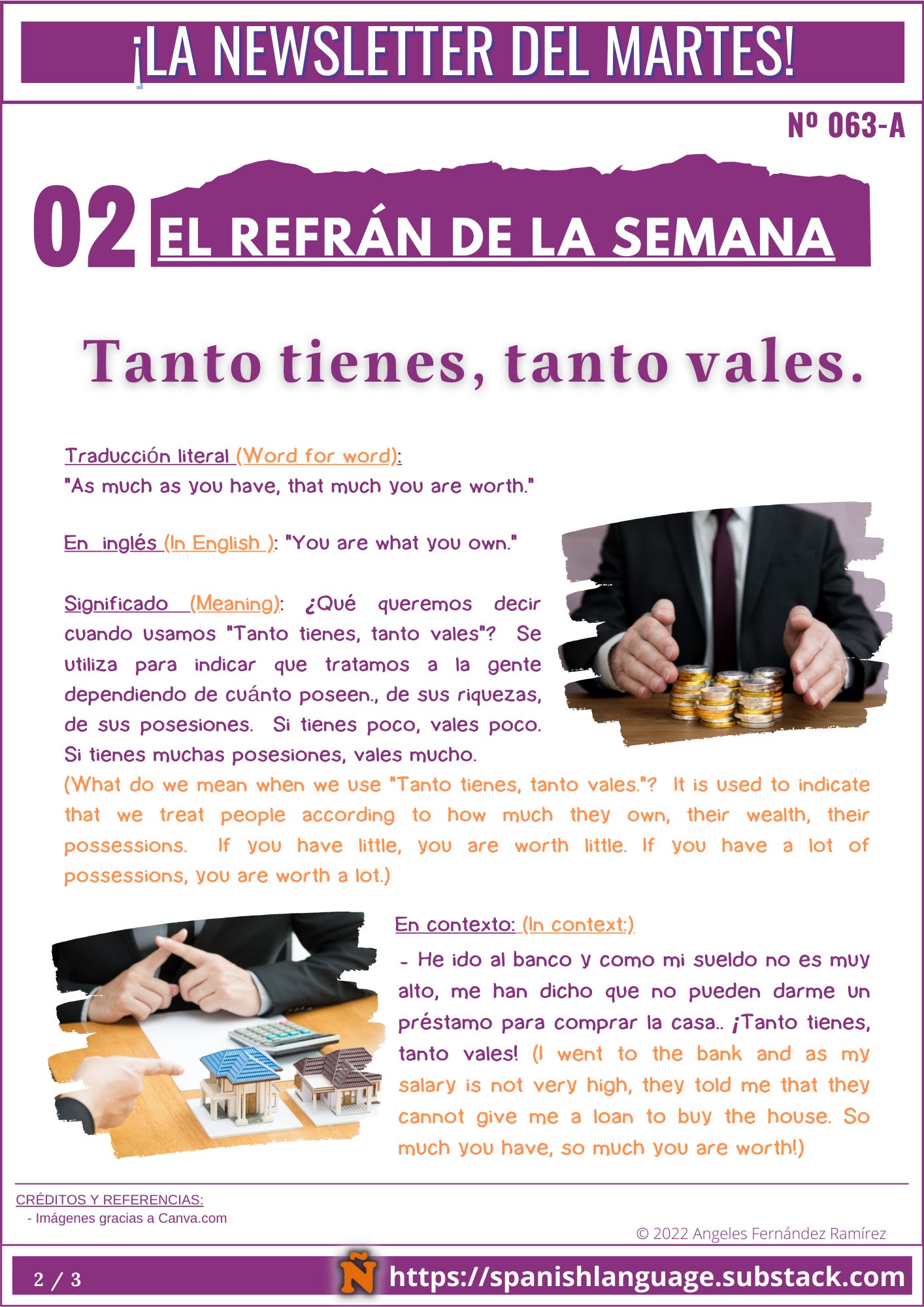 Tuesday's Spanish Language Newsletter! (063-A)