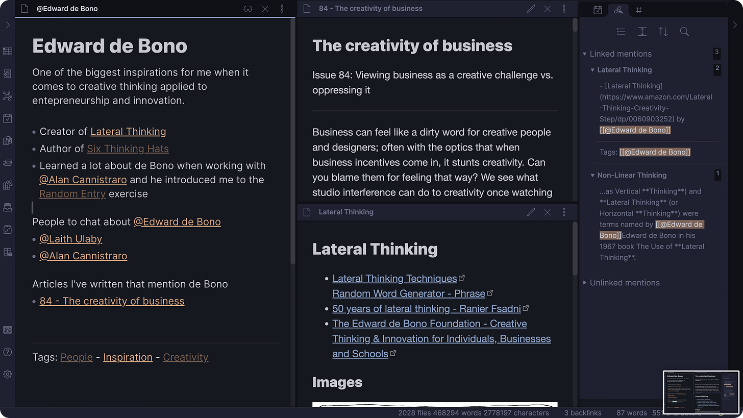 How I write with Obsidian - by David Hoang