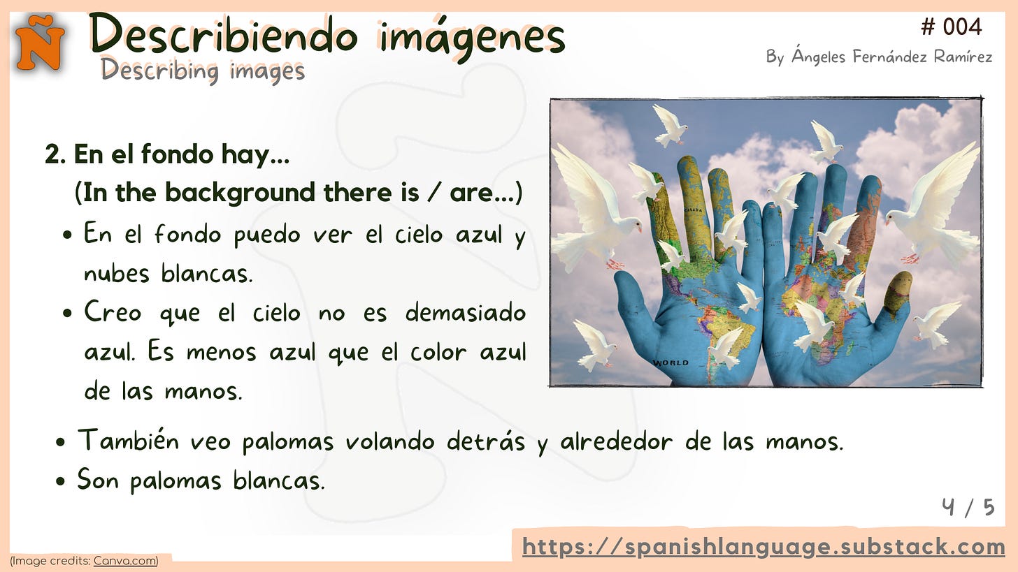 How to describe images in Spanish. (004)