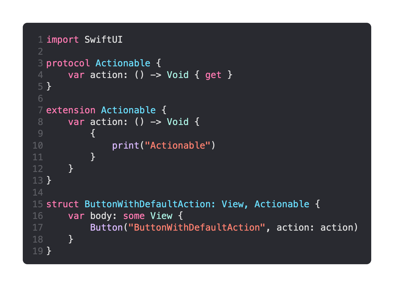 Use a Protocol To Define Button Requirements