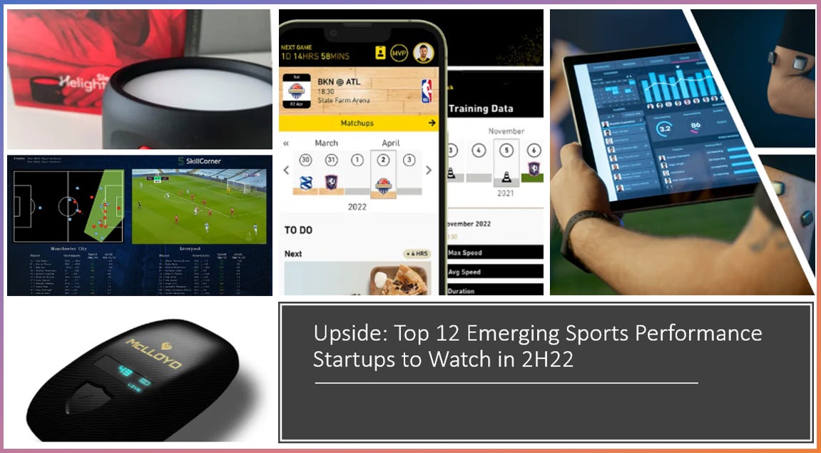 ⭐Upside: Top 12 Emerging Sports Performance Startups to Watch in 2H22