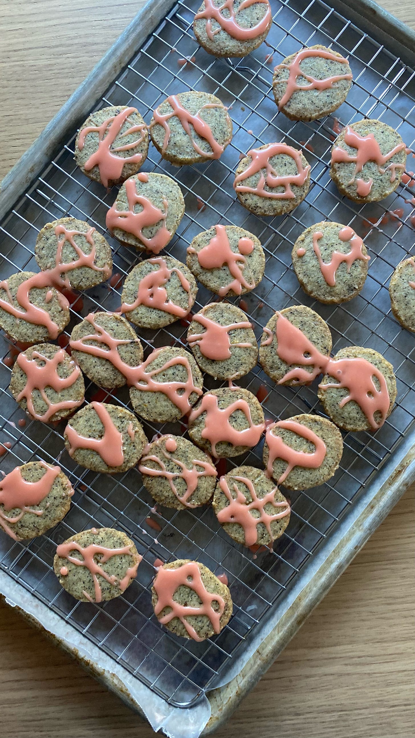 Earl Grey Shortbread with Blood Orange Glaze