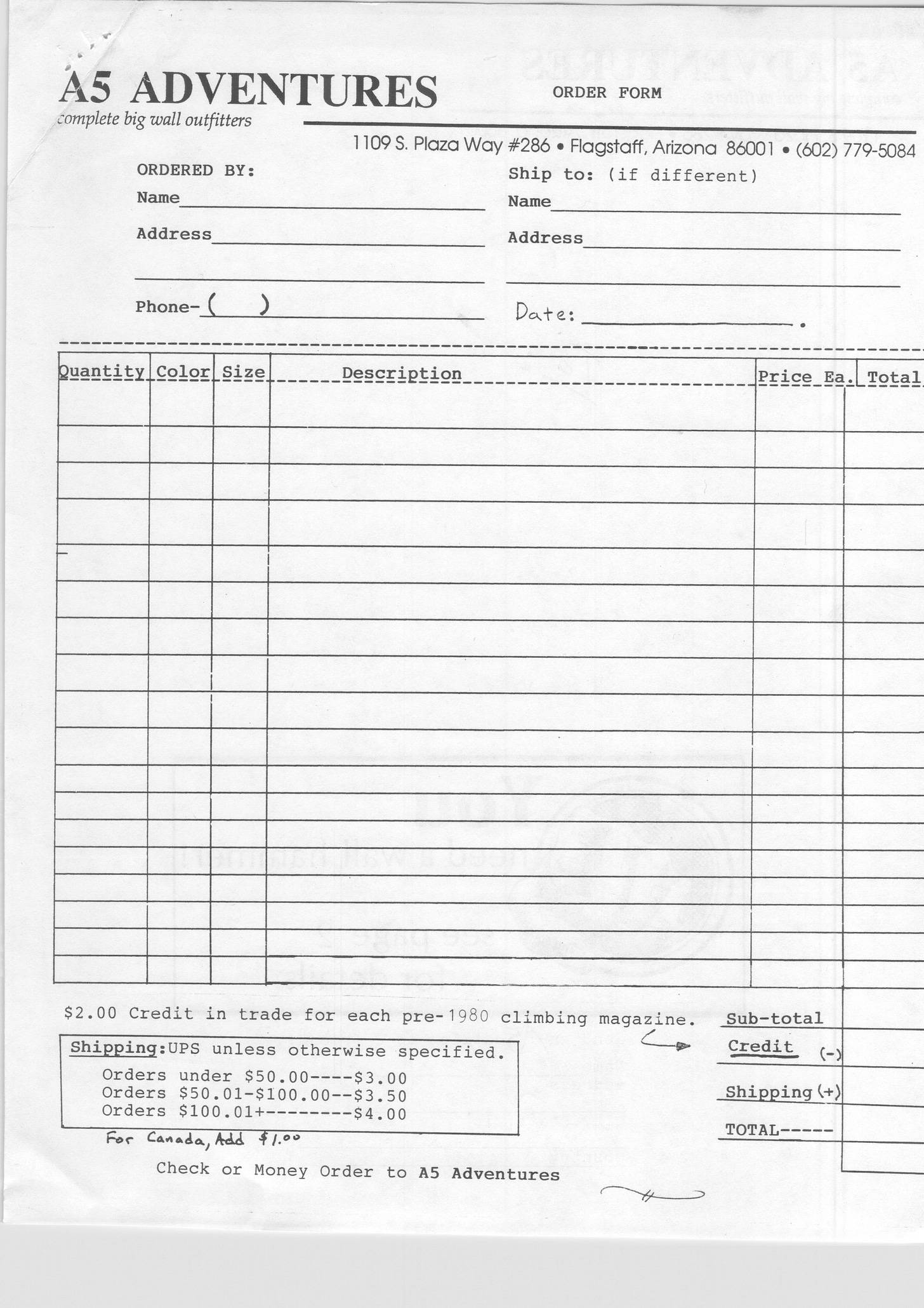 A5 Adventures 1987 and 1988 Pricelists - by John Middendorf