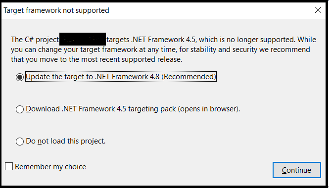 Using .NET 4.5 with Visual Studio 2022 - by Jon