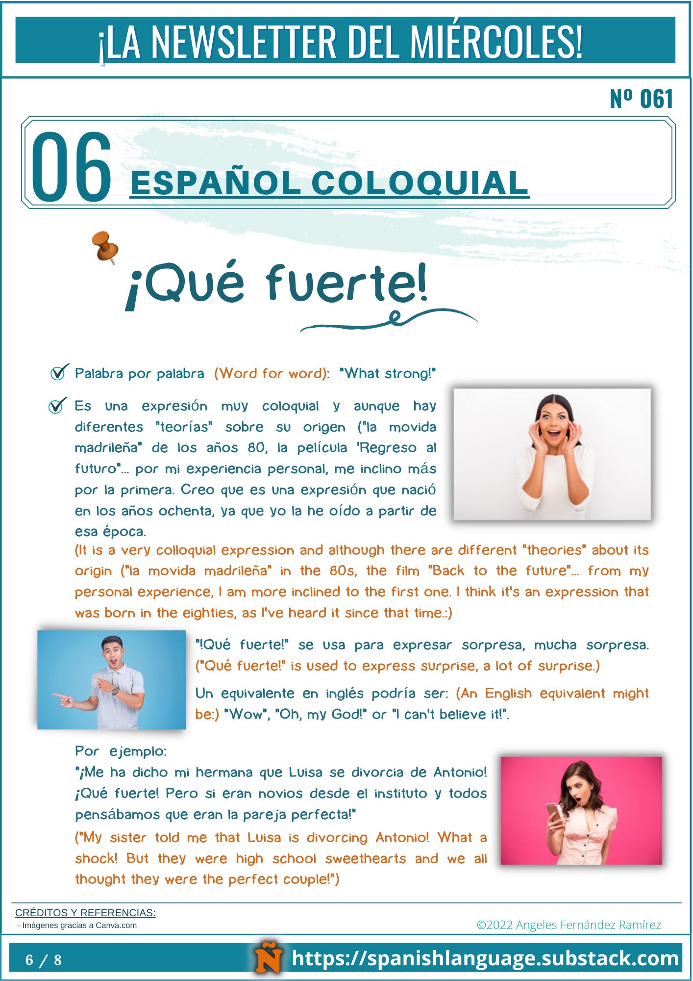 Wednesday's Spanish Language Newsletter! (061)
