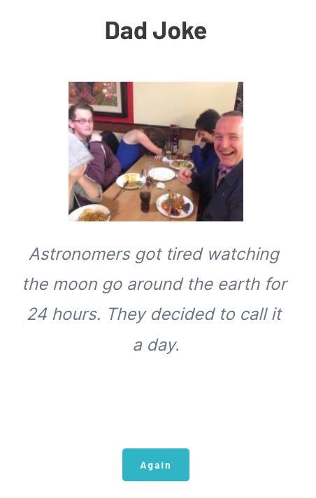 Making a Bubble app that uses the Dad Jokes API