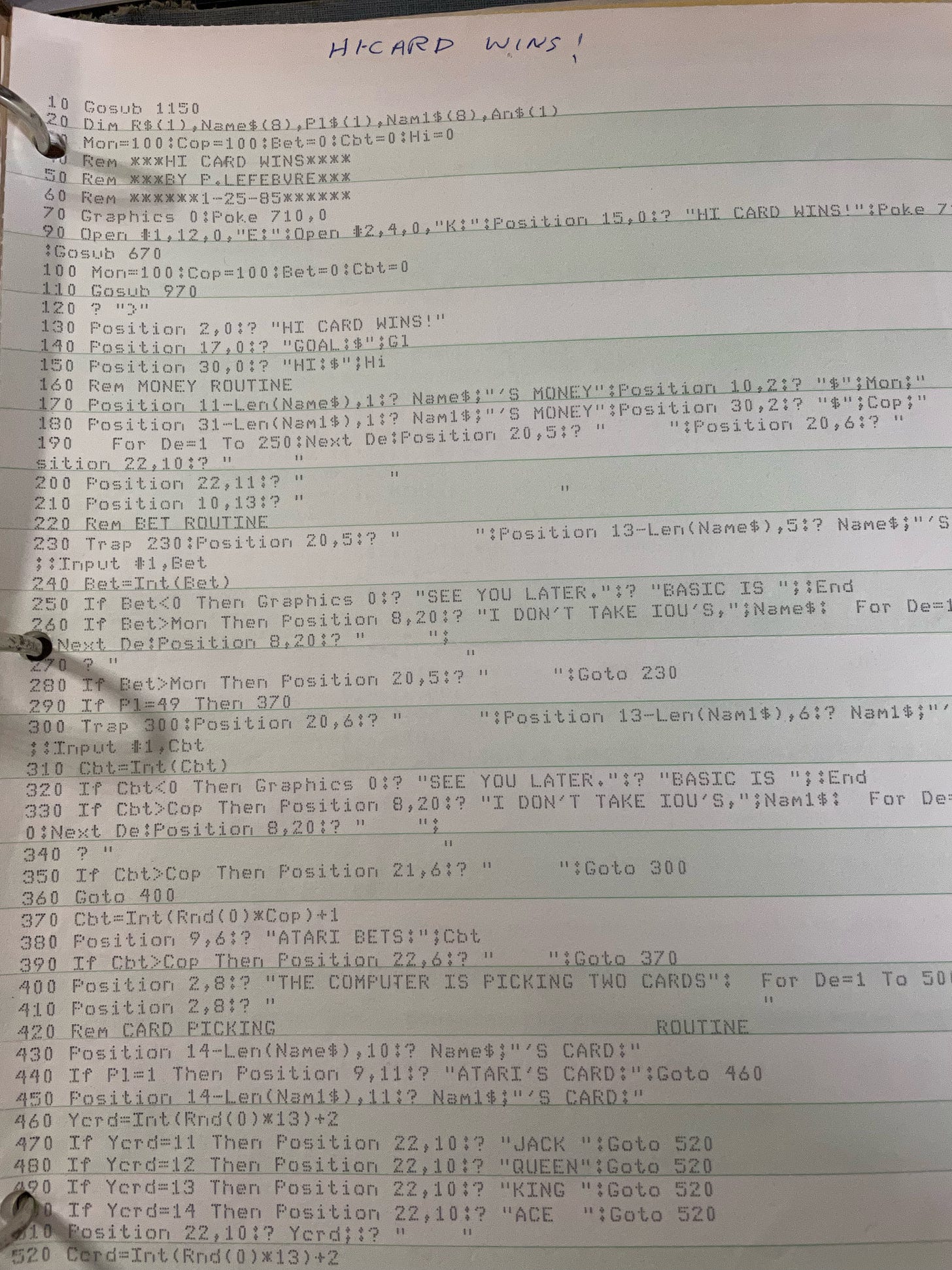 Programming the Atari with BASIC - by Paul Lefebvre