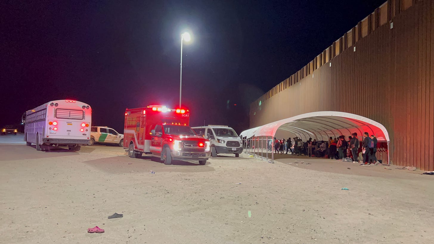 Mass Border Crossings in Yuma - by Jeff Rainforth