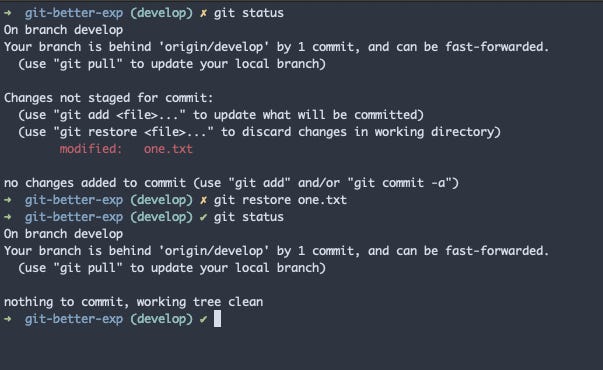 How to use git restore effectively