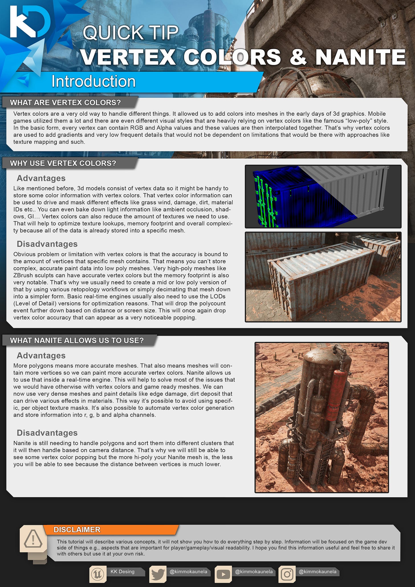 Quick Tip: Vertex Colors & Nanite - by kimmo kaunela