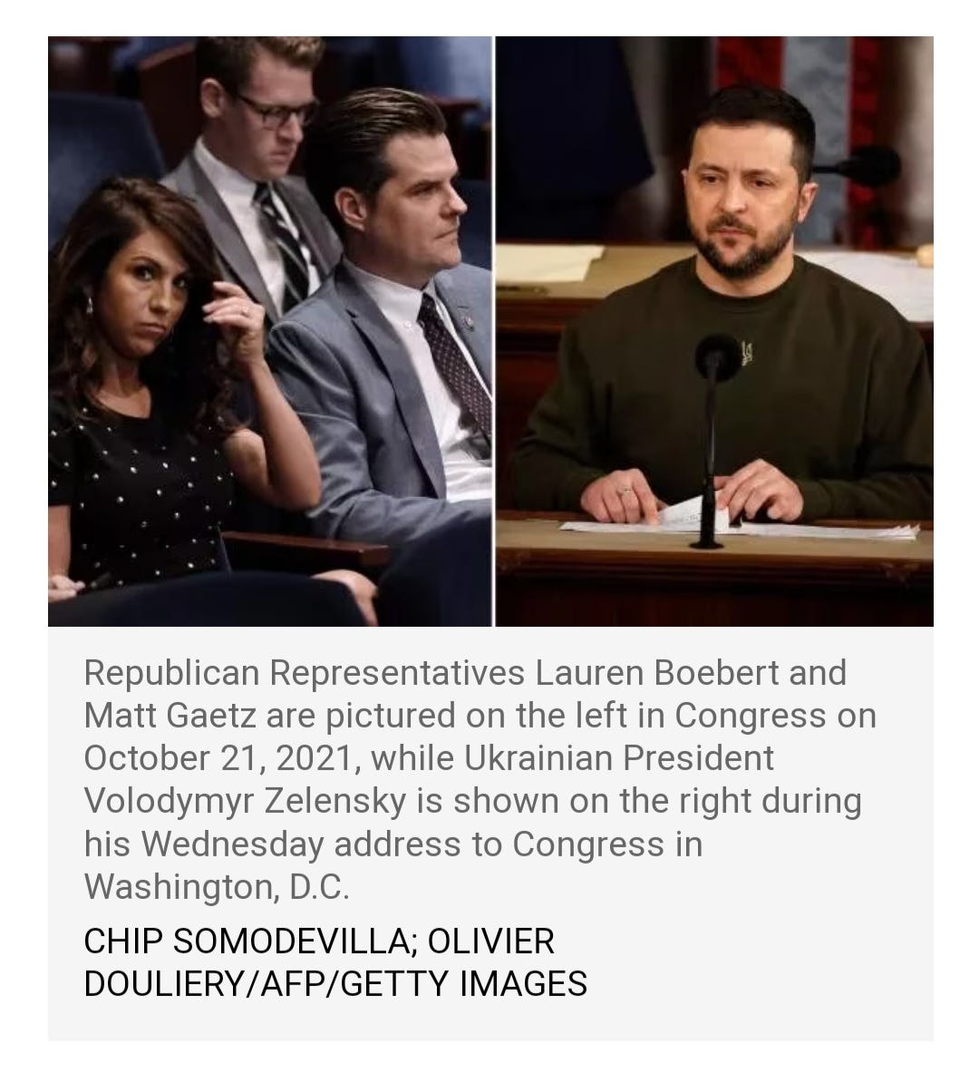 Lauren Boebert, Matt Gaetz Sit and Smirk as Zelensky Calls for U.S. Unity