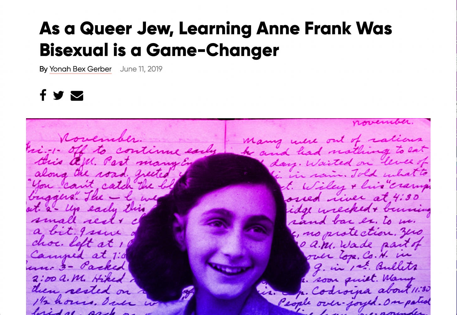 Was Anne Frank bisexual? - by Ruth Franklin - Ghost Stories