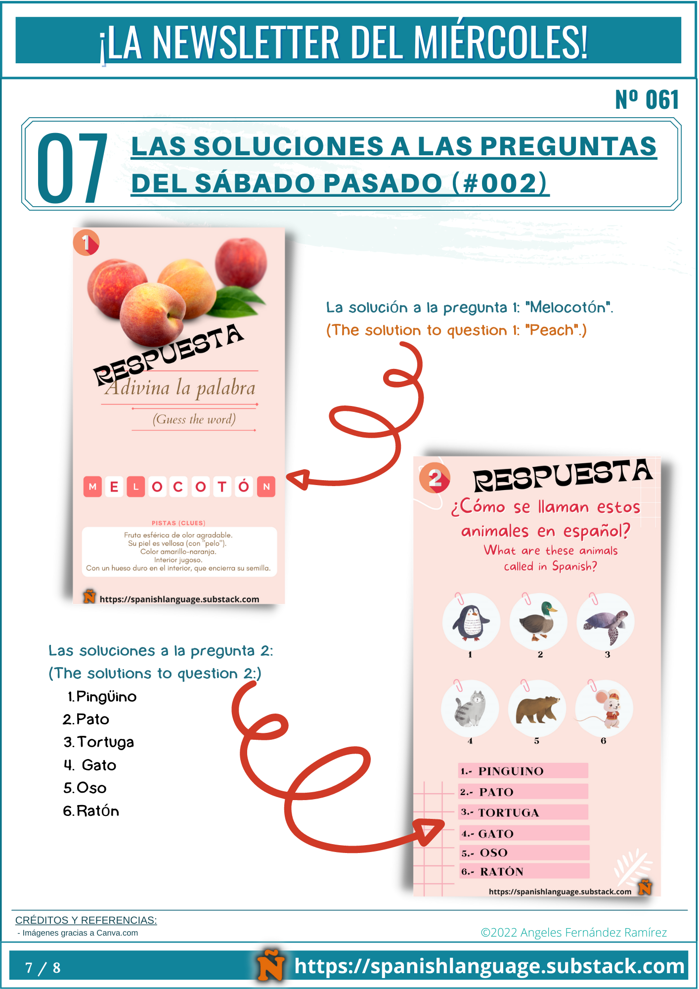 Wednesday's Spanish Language Newsletter! (061)