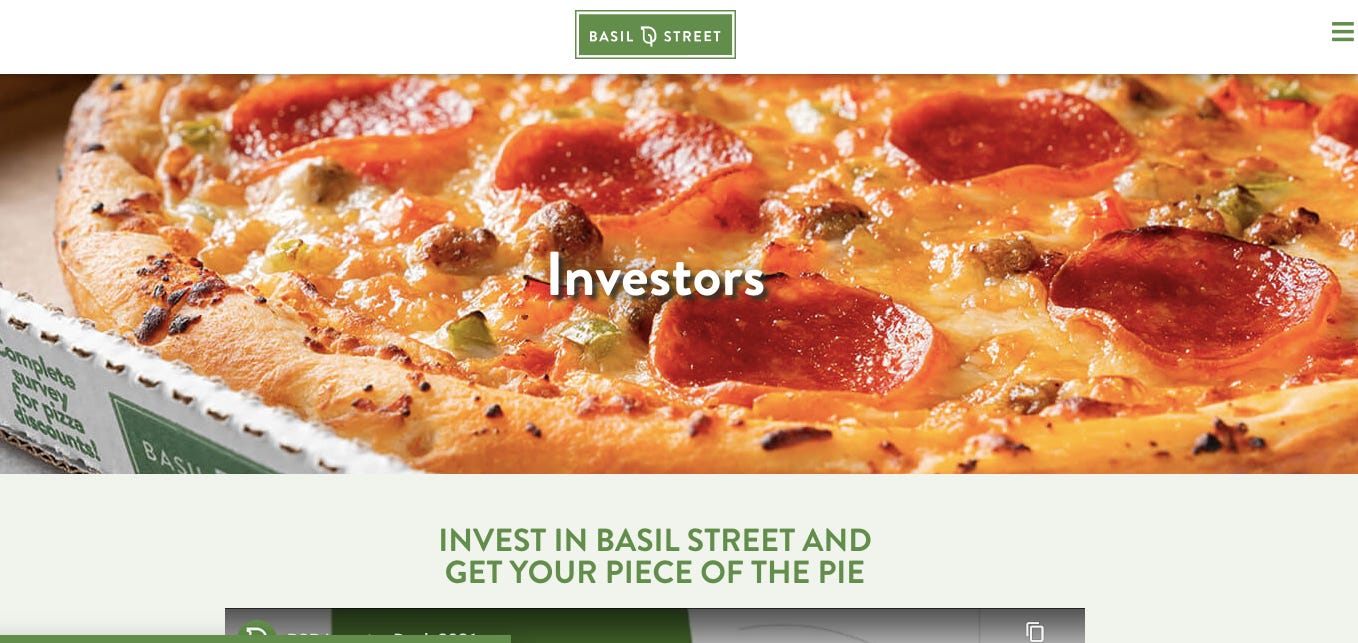 UPDATED: Basil Street Pizza Selling Off its Assets