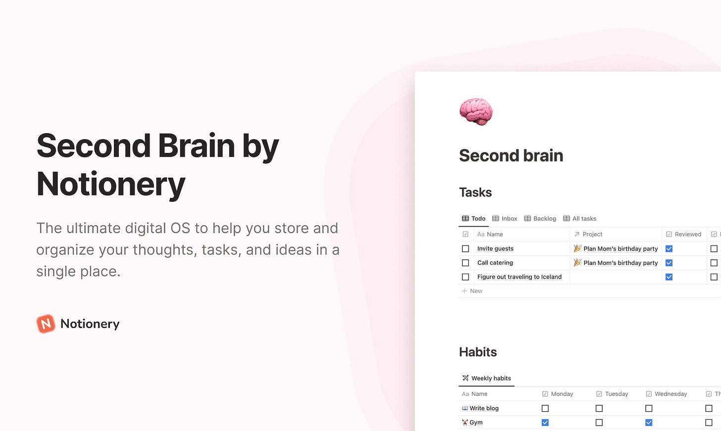 4 Notion Templates for Building a Second Brain