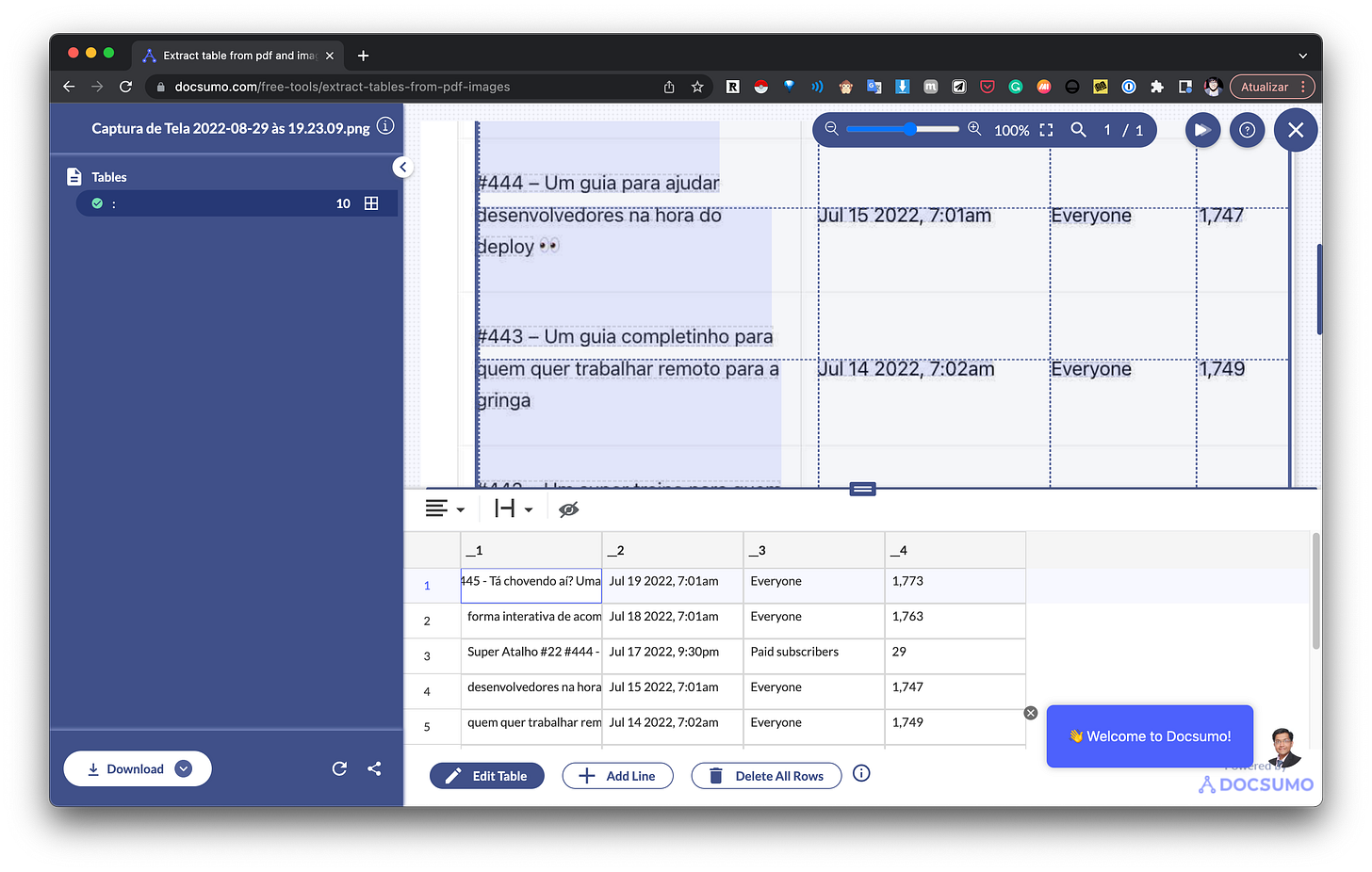 #473 – Como transformar imagens de tabelas em um CSV