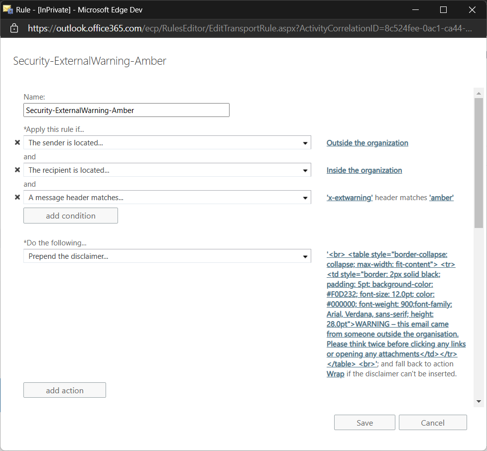 Accessible External Email Warnings - by Andrew Matthews