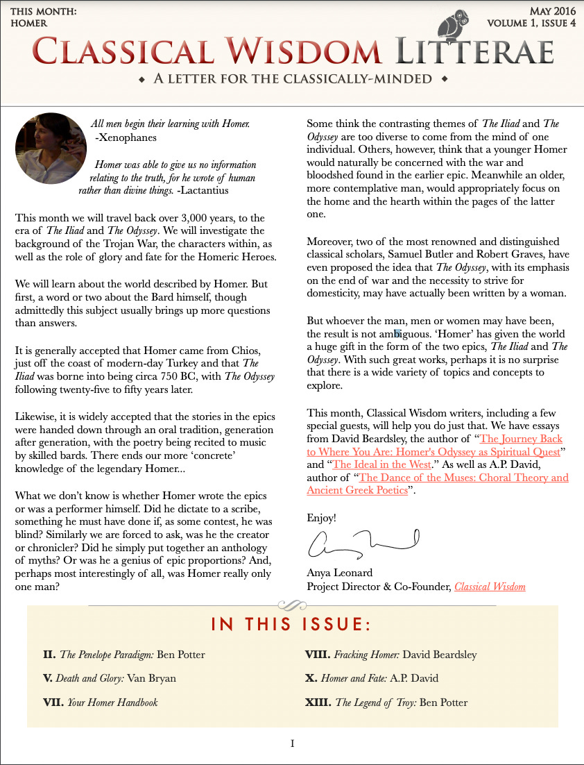 The World of Homer - Classical Wisdom