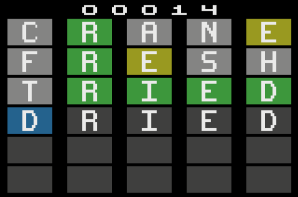 Wordle ported to Windows 3.1, PalmOS, DOS, Linux Terminal... and much more.