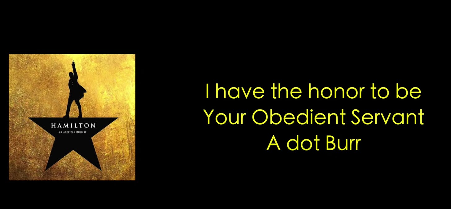 I have the honor to be...