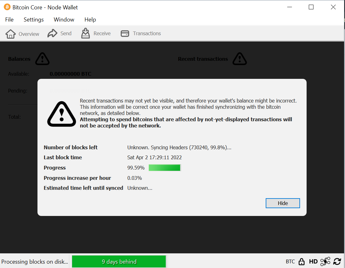 Running a Bitcoin Node on your computer or laptop