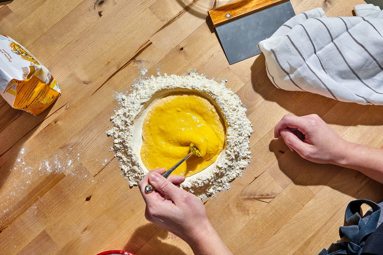 how to make pasta dough - by Meryl Feinstein