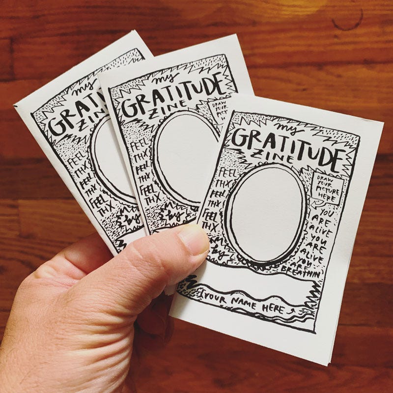 A gratitude zine - Austin Kleon