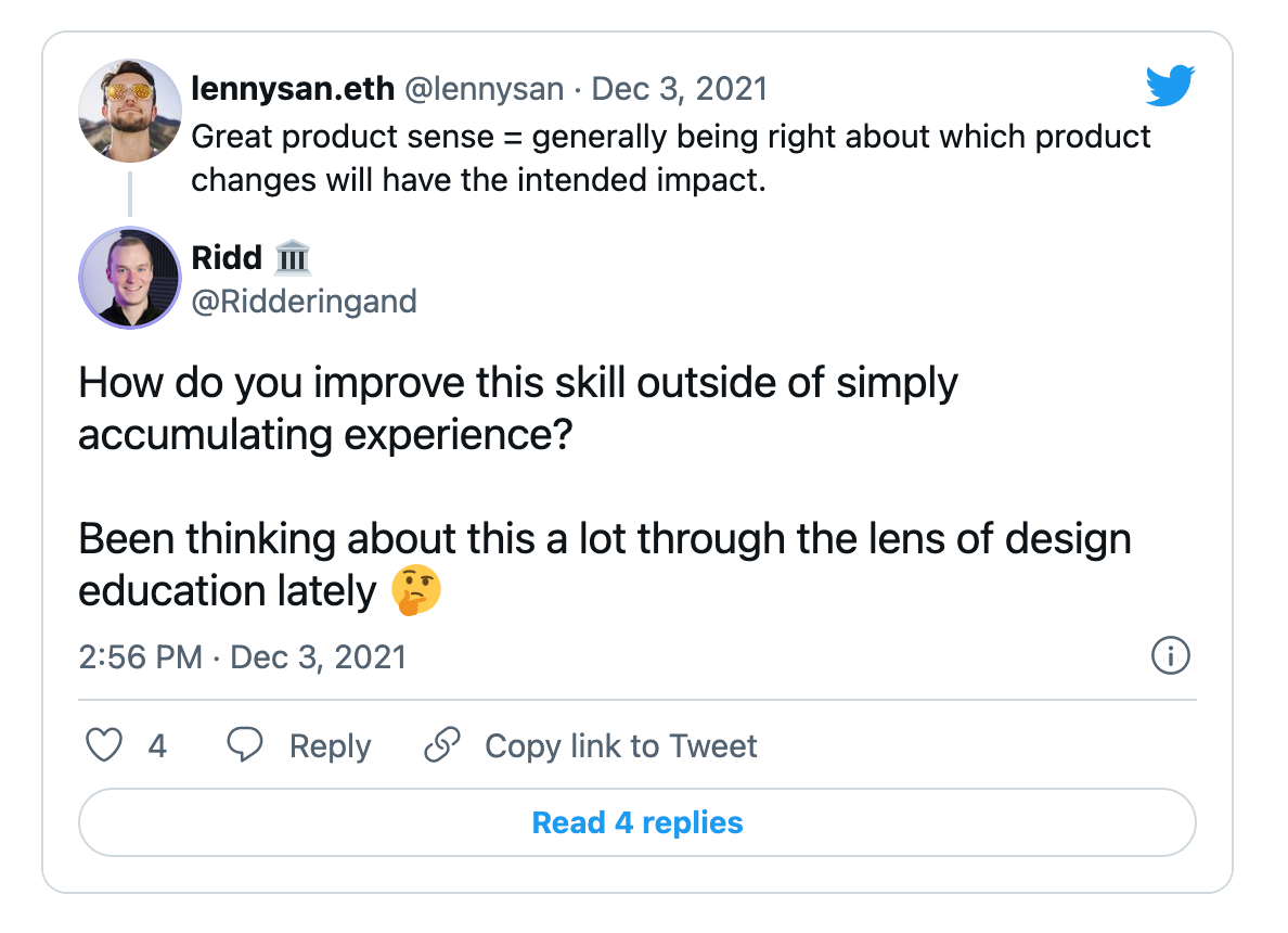 How to develop product sense - by Jules Walter