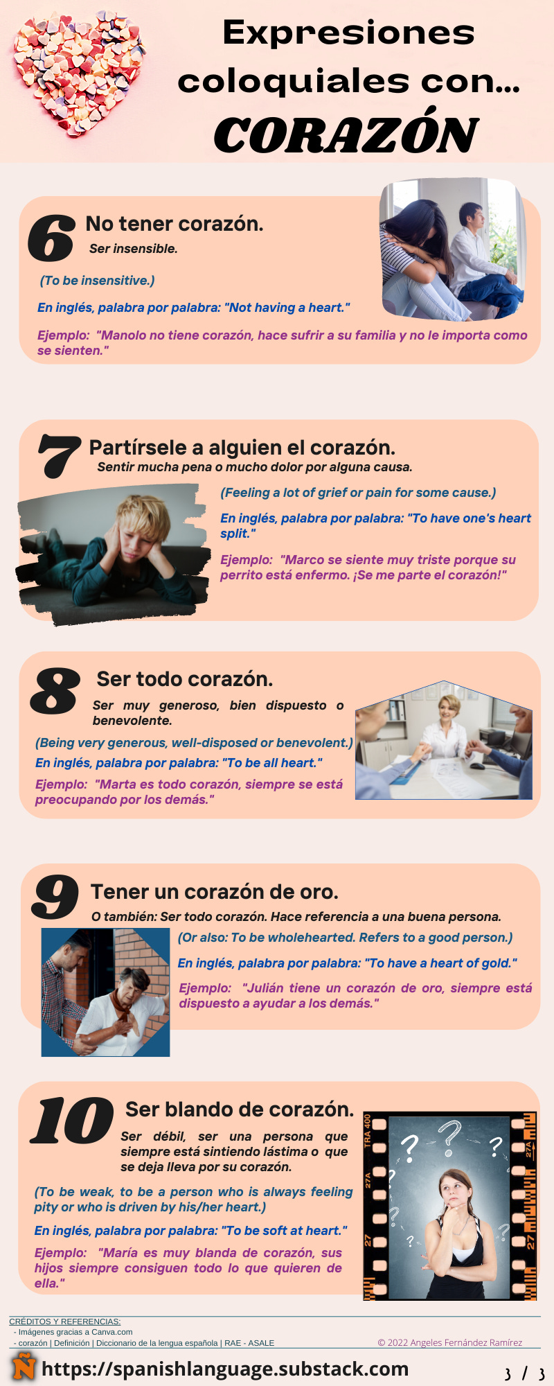 Usos y Expresiones de la palabra “CORAZÓN” en español. (#002)