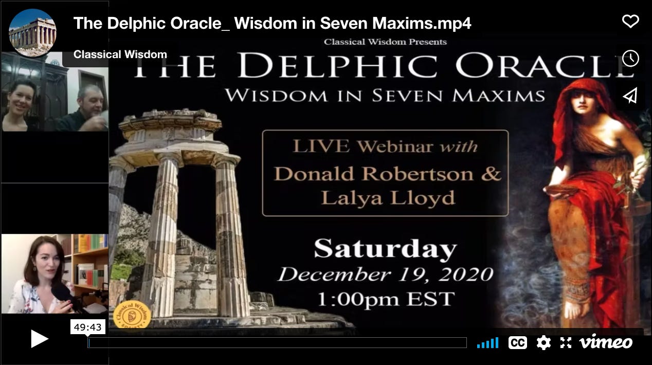 The Delphic Oracle: Wisdom in Seven Maxims