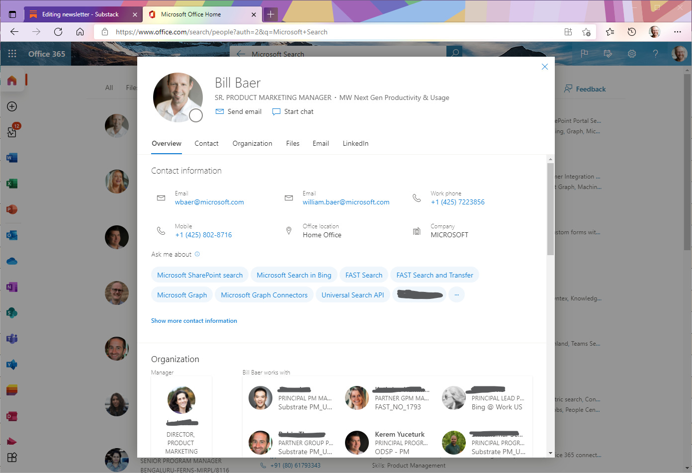 On-hover cards provide insights without losing context