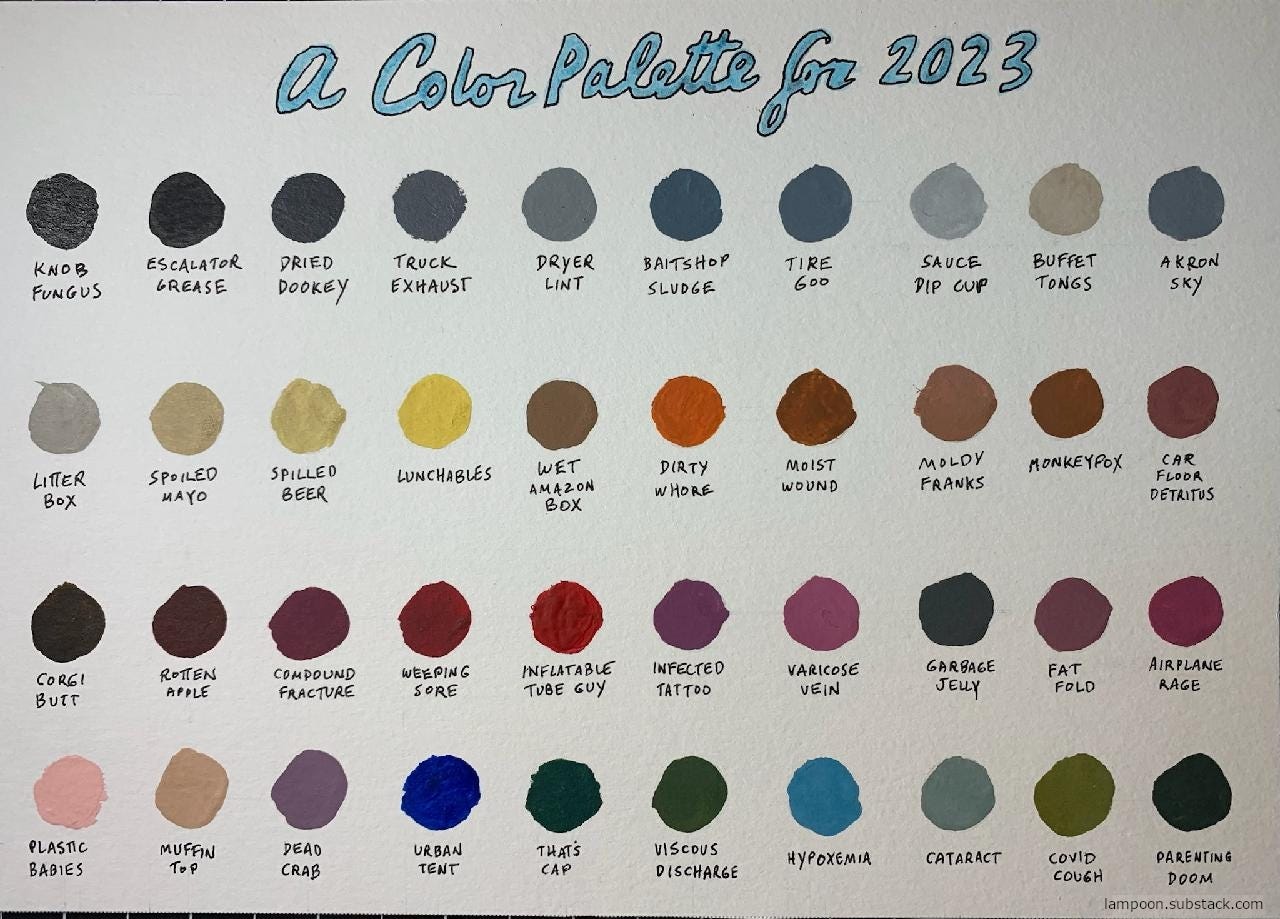 A Color Palette for 2023 - by The Lampoon - Lampoon