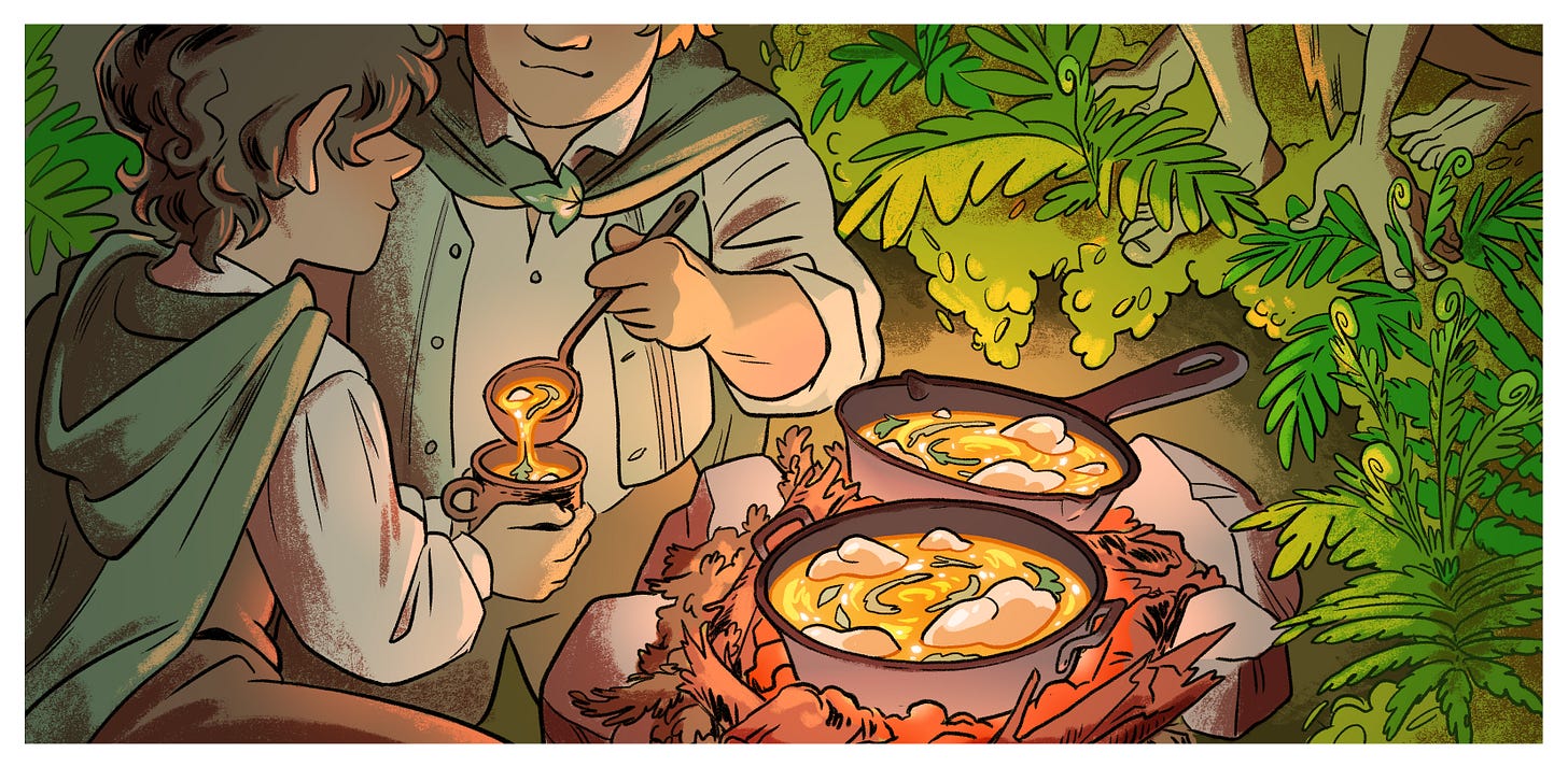 Tolkien + food - by Molly Knox Ostertag - In The Telling